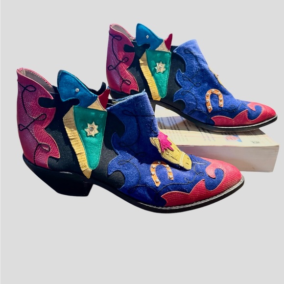 Shoes | Colorful Western Ankle Boots | Poshmark